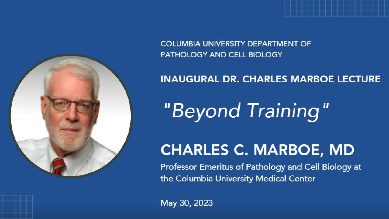 "Beyond Training", The Dr. Charles Marboe Inaugural Lecture at the ...