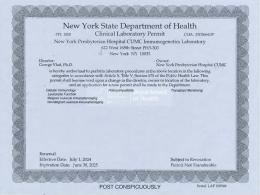 Laboratory Permits and Accreditations | Pathology